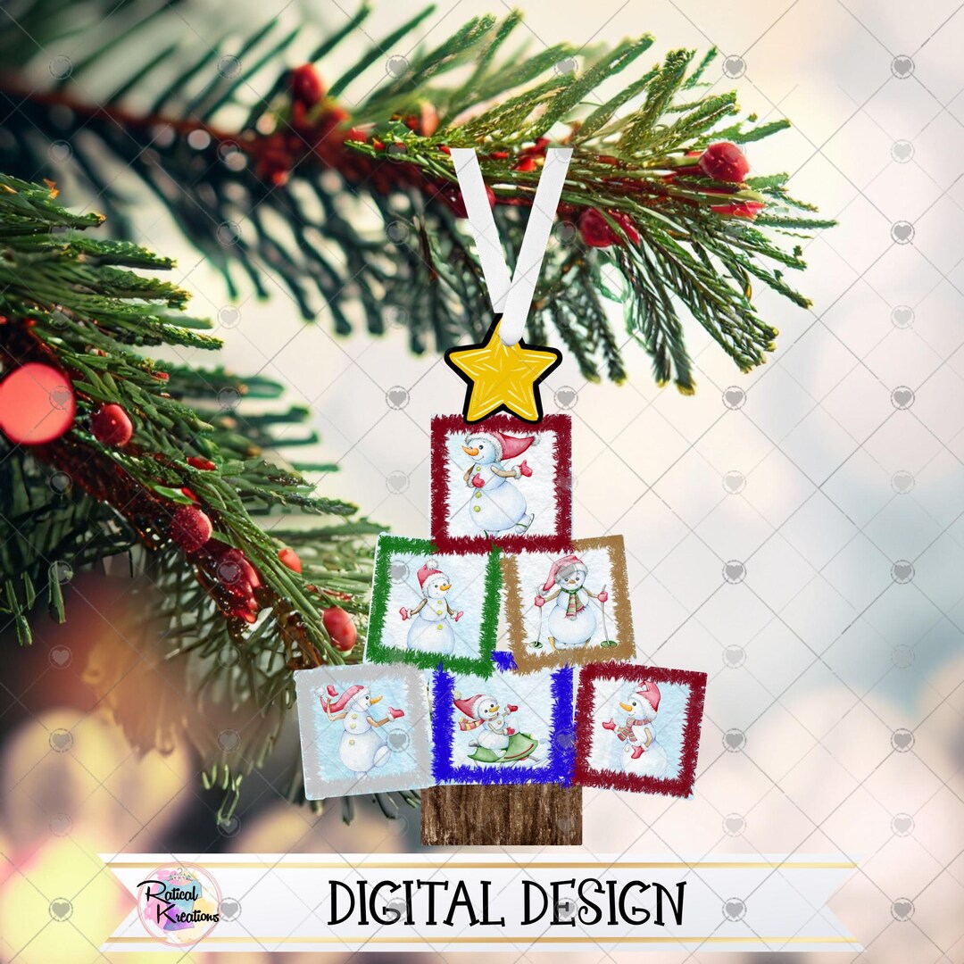 Picture Tree, Sublimation Digital Design PNG ONLY, Ornament ...