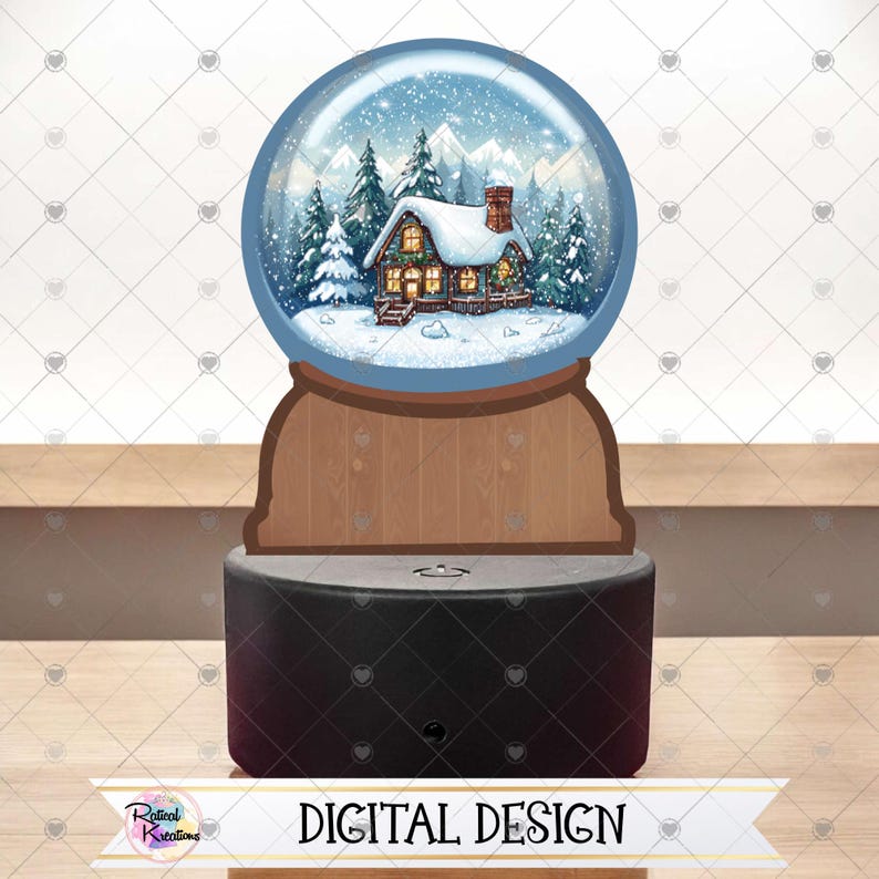 Snow Globe Light Base for Acrylic Blanks-sublimation Digital Design ...