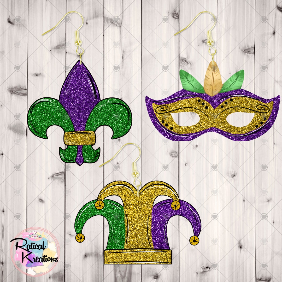 Mardi Gras Bundle- Sublimation Digital Design Download, Mask, Fleur Du ...