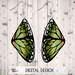 MDF - Butterfly Wing- Greens, Sublimation Design Download, Digital ...