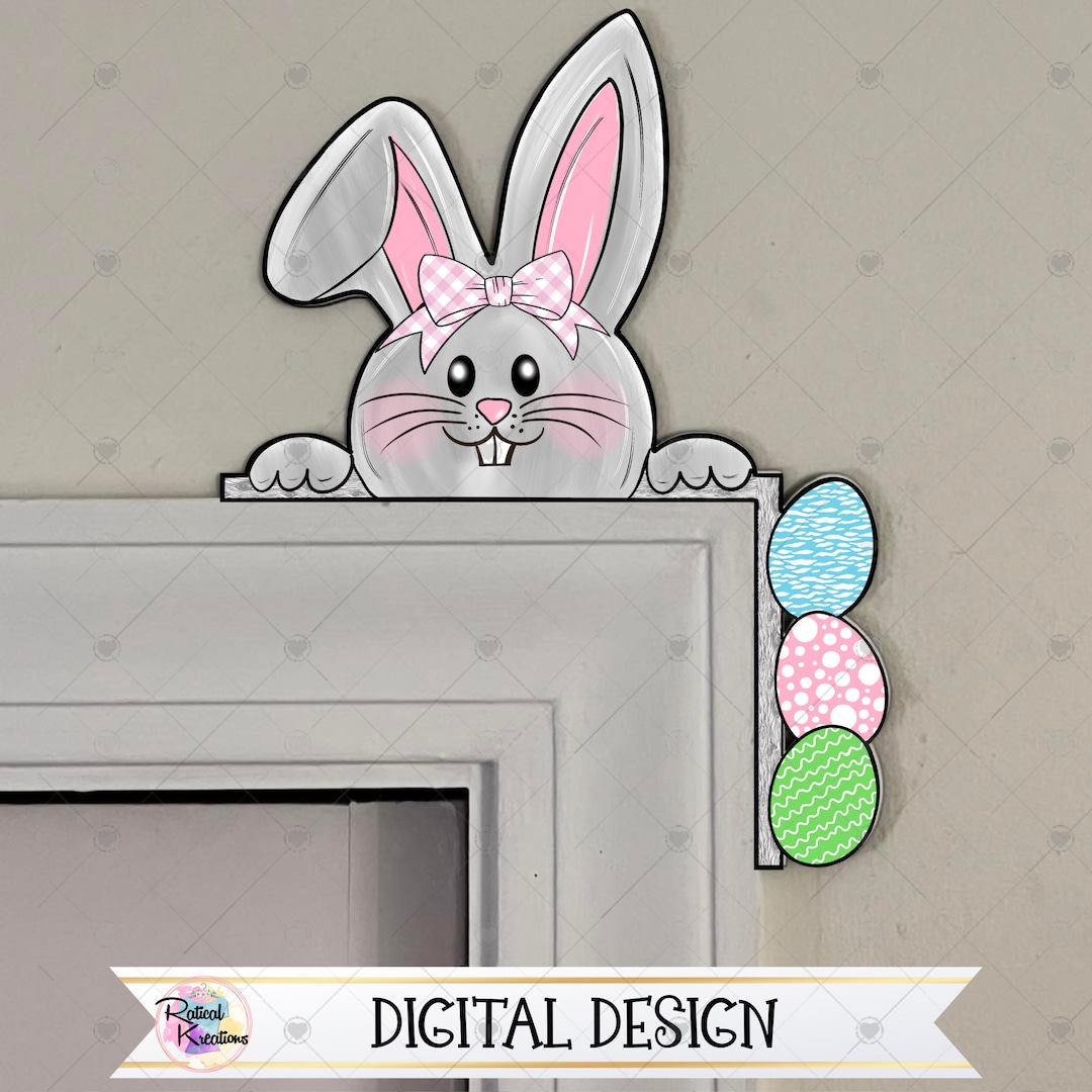 Floppy Bunny- Corner Door Sitter - Girl- Sublimation Design Download ...