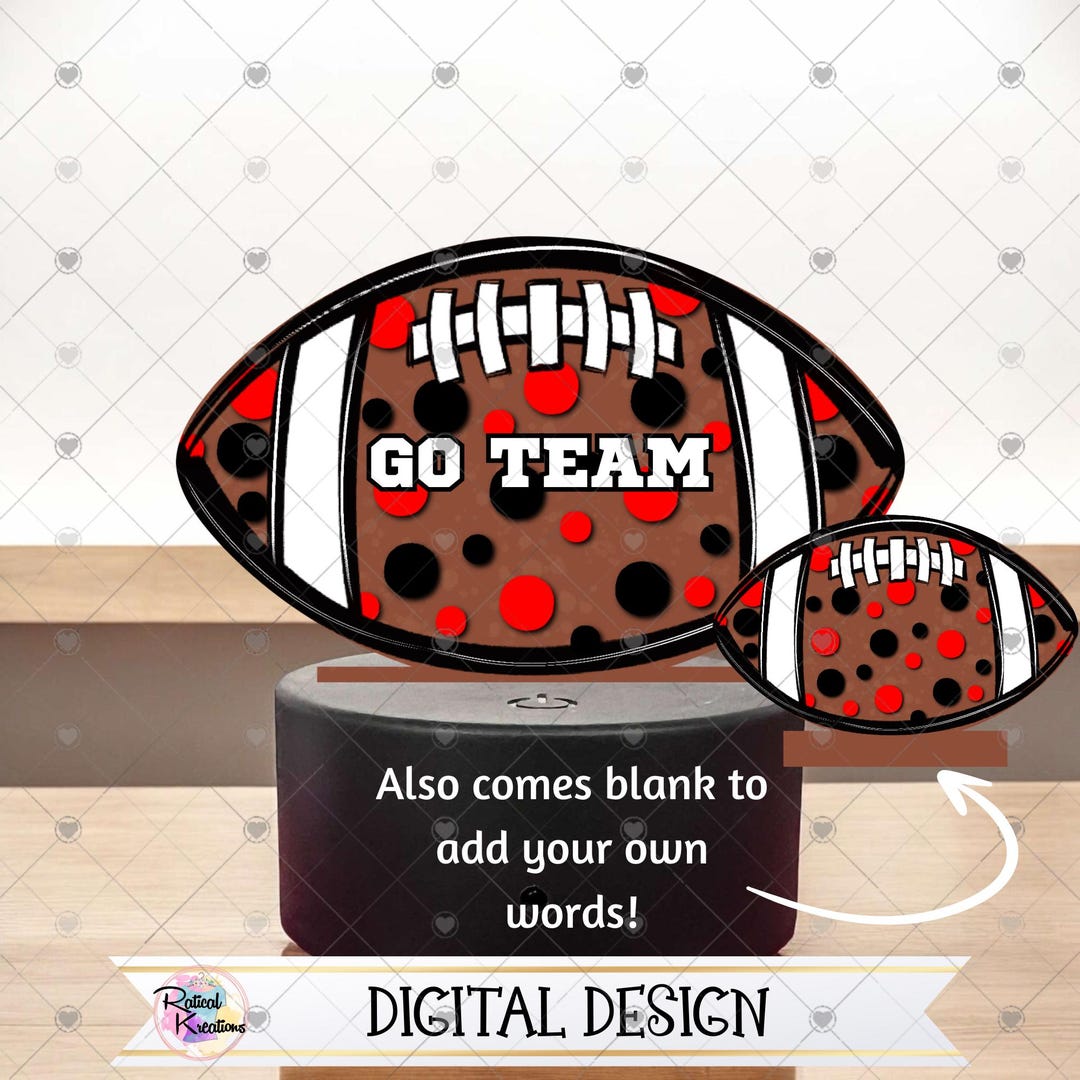 FOOTBALL Light Base for Acrylic Blanks-sublimation Digital Design ...