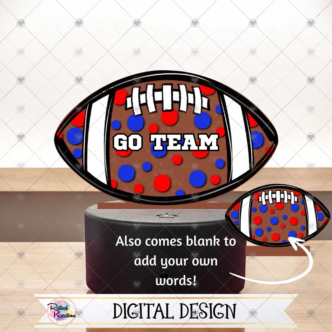 FOOTBALL Light Base for Acrylic Blanks-sublimation Digital Design ...