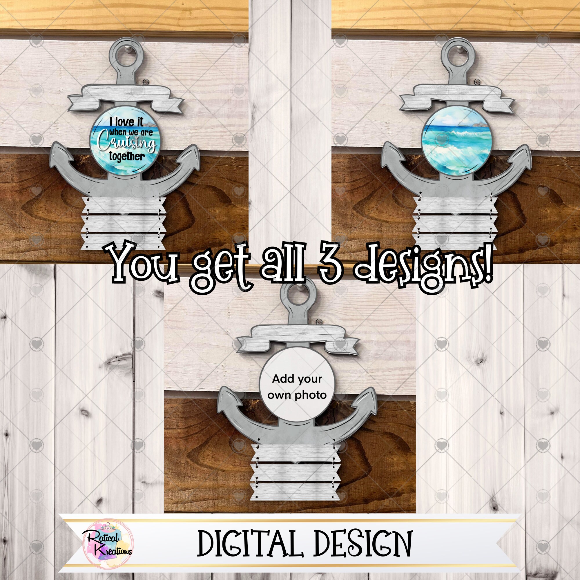 Anchor Cruise Ship Decor - Sublimation Digital Design Download, Door ...