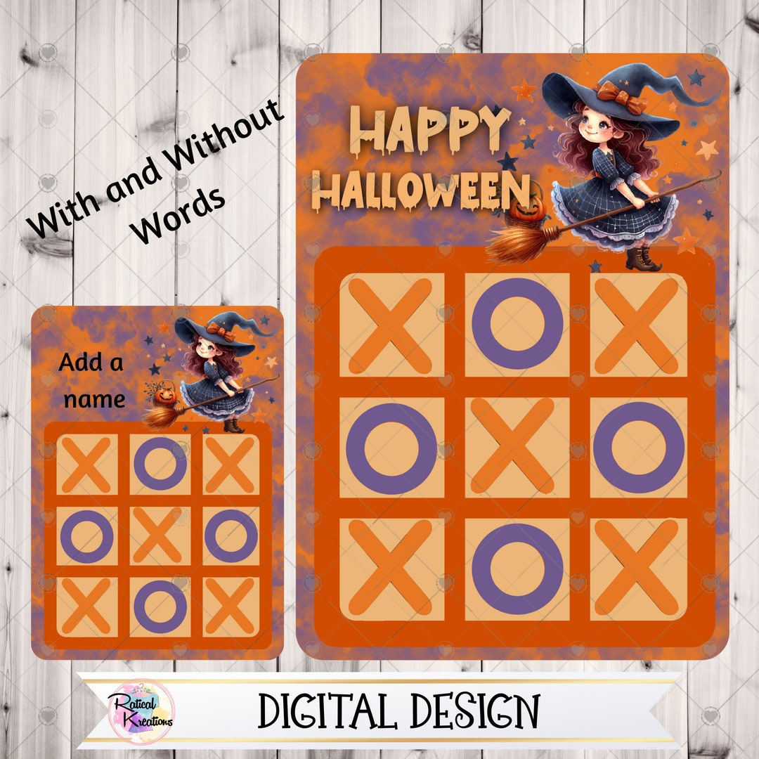 Halloween Witch-tic Tac Toe - Sublimation Design Download, Digital ...