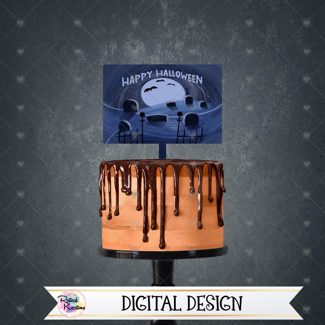 Halloween Rectangle Cake Topper, Sublimation DIGITAL DESIGN Only - Etsy