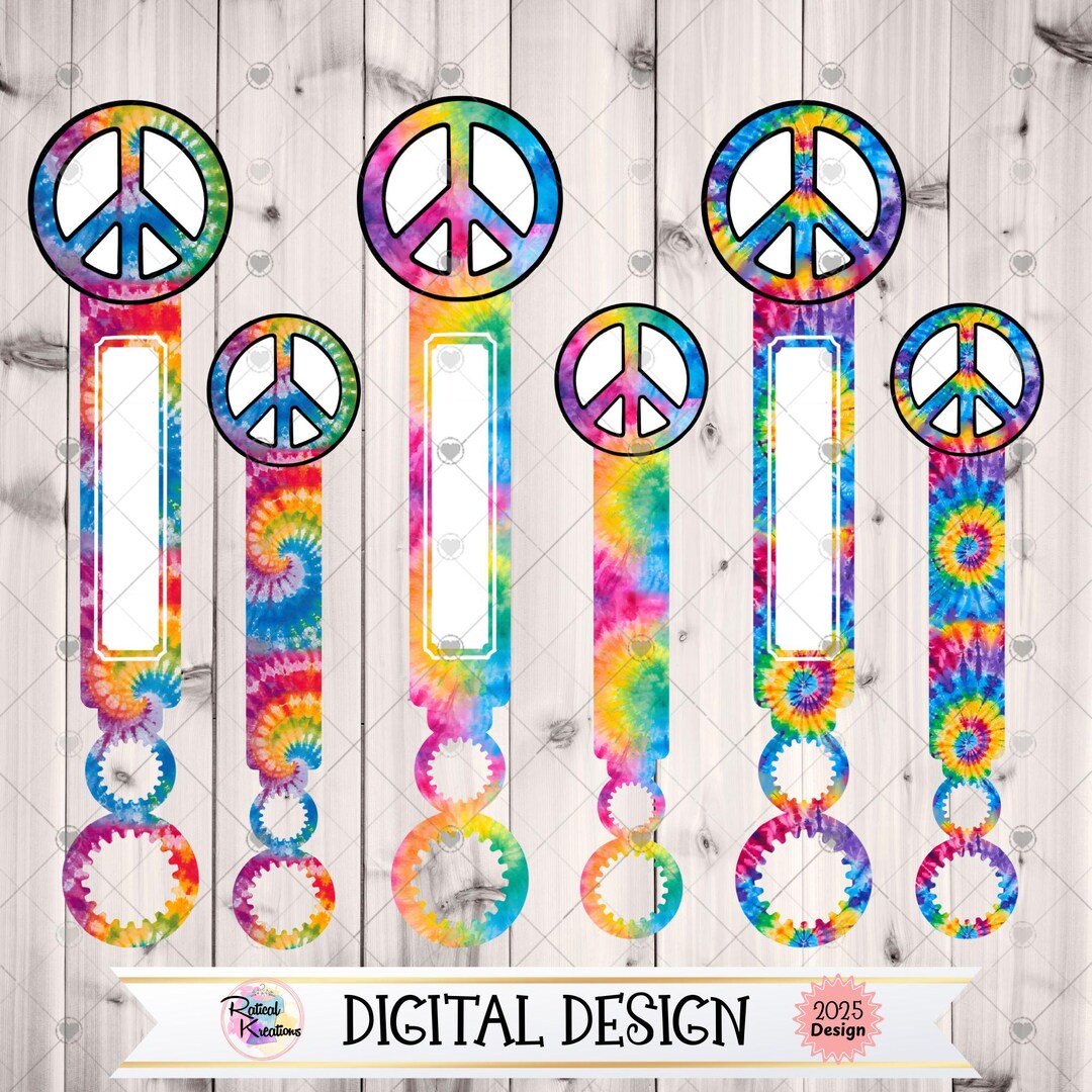 Peace Sign "round Shape Blank" Bubble Wand Design- Sublimation Digital ...
