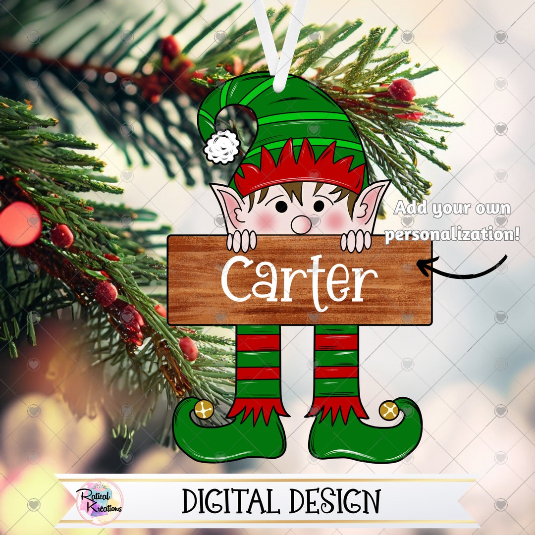 Elf Sign-green & Red - Sublimation Design Download, Ornament, Acrylic ...