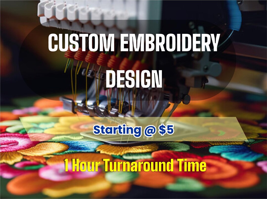 Customized Embroidery Design Logo Digitizer PES EMB DST Brother Ricoma ...
