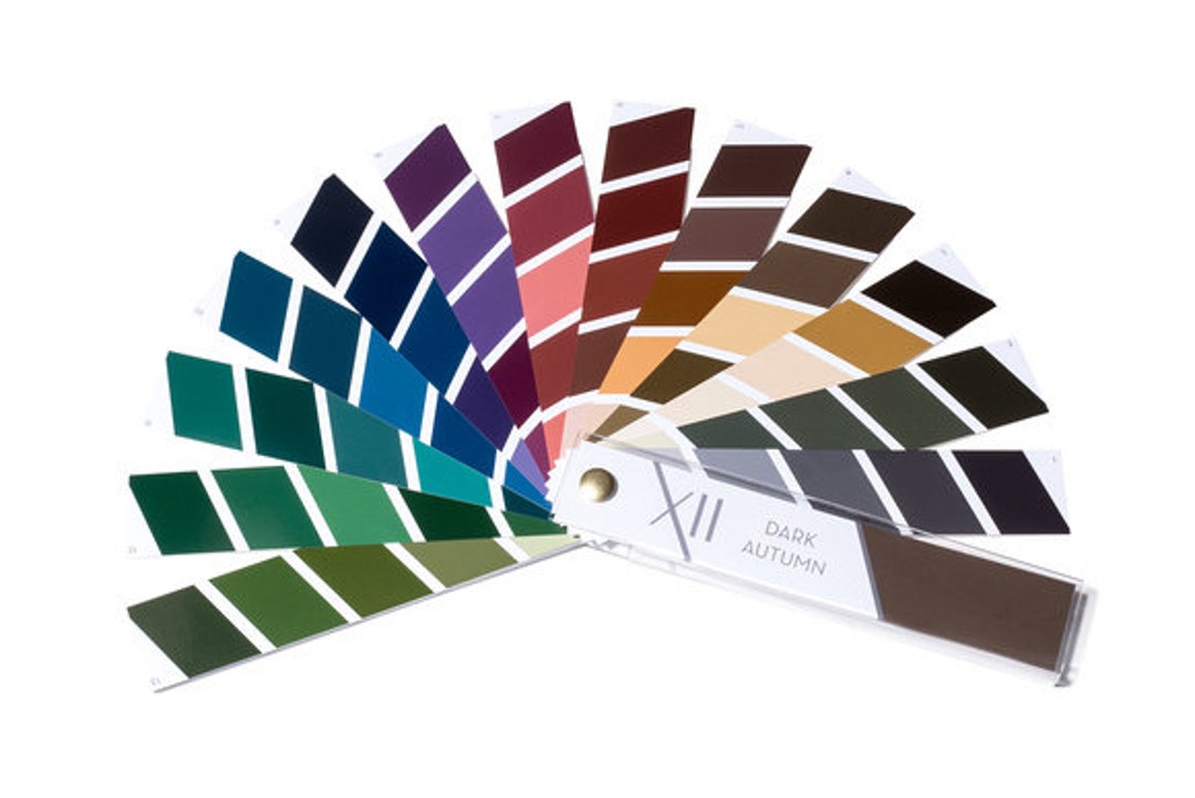 Dark Autumn Color Palette/fan - Etsy