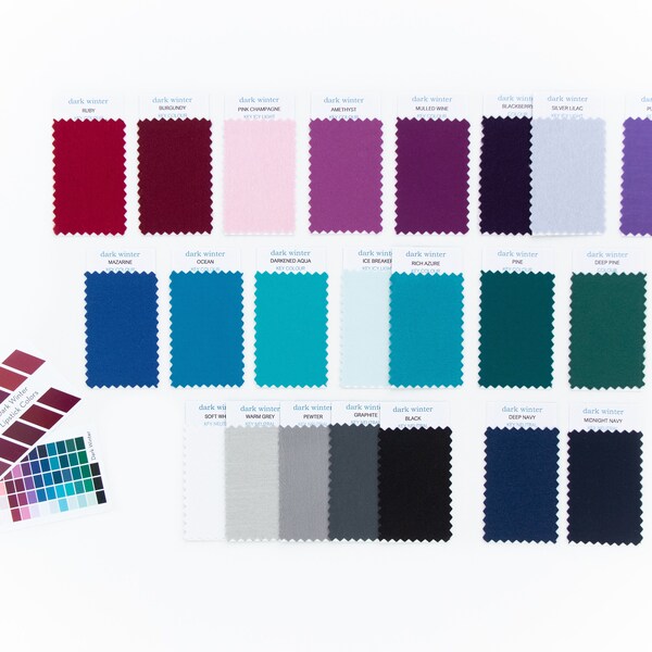 Winter Color Swatches - Etsy