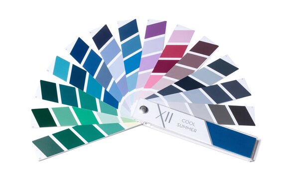 Cool Summer Color Palette/fan - Etsy