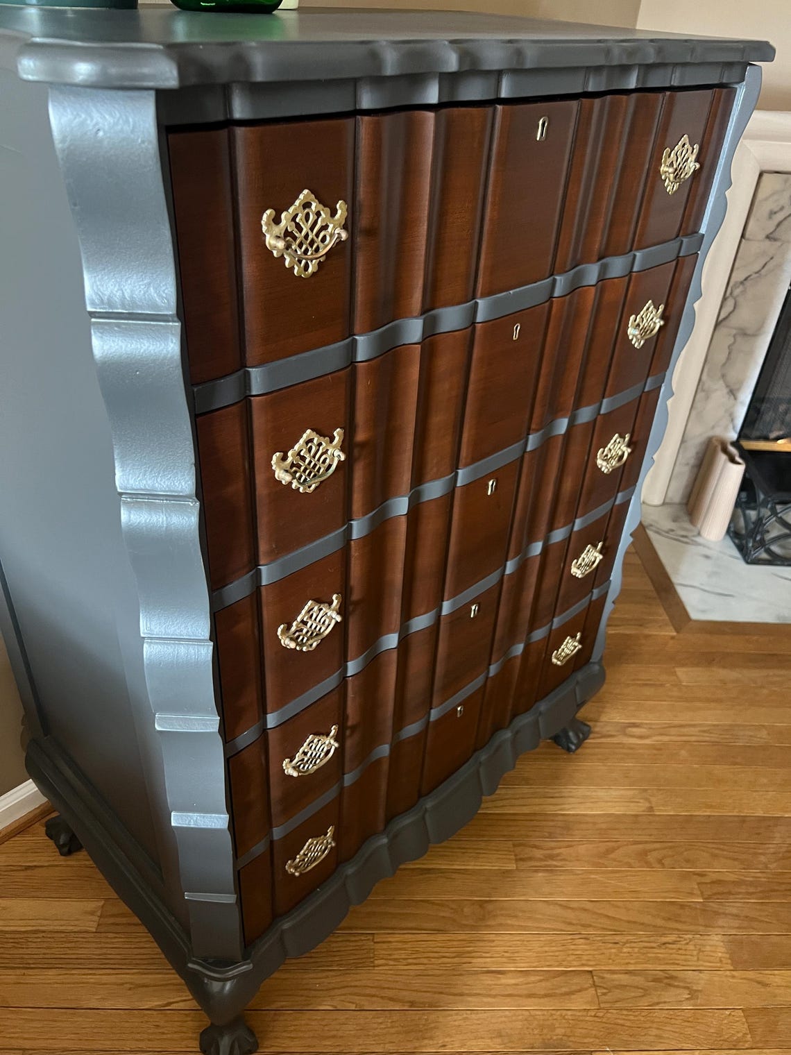 SOLD - South African Imbuia Wood “ball and Claw” Chest of Drawers - Etsy