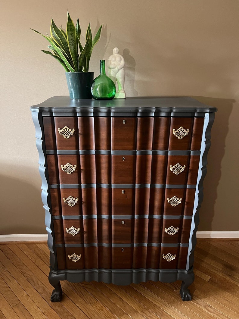 SOLD - South African Imbuia Wood “ball and Claw” Chest of Drawers - Etsy