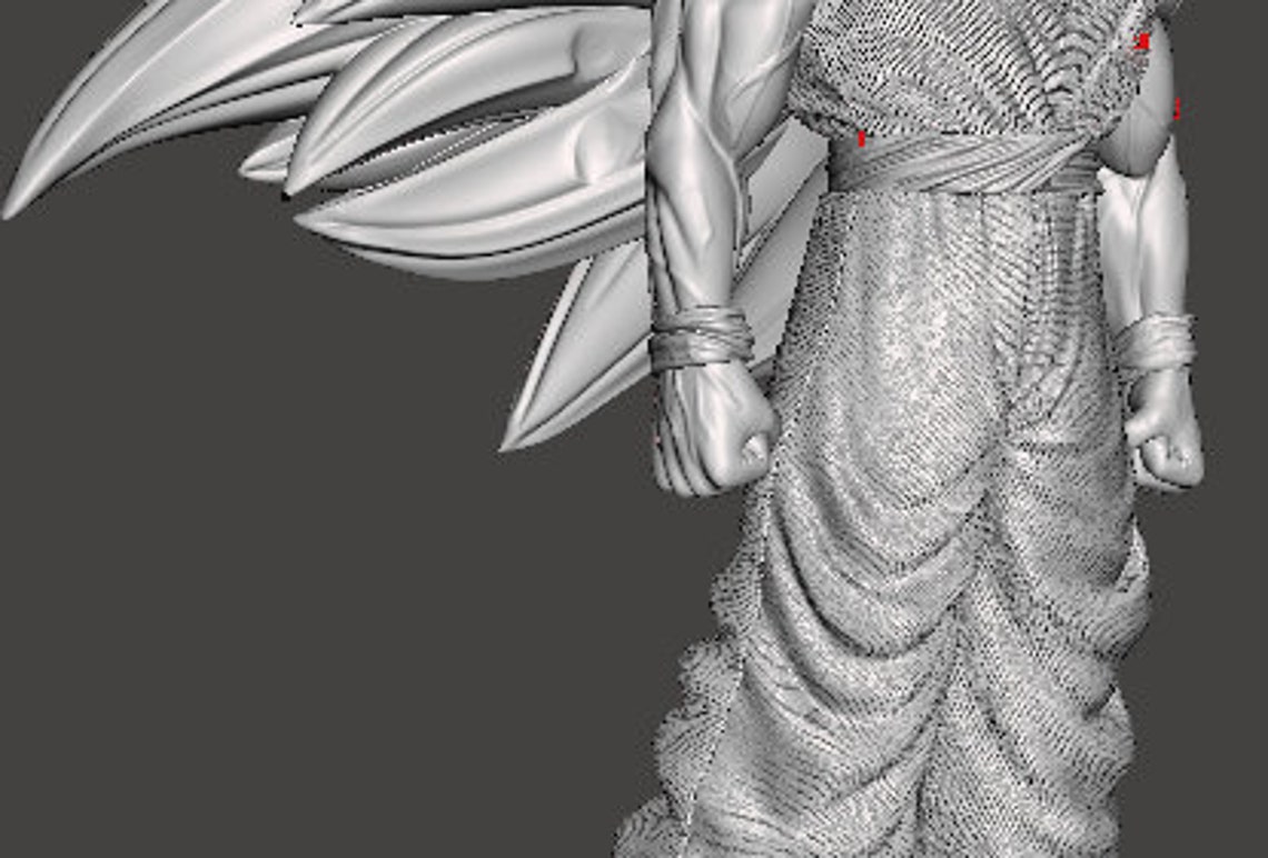 Goku Ssj3 Dragonball Z 3D Print Model STL - Etsy