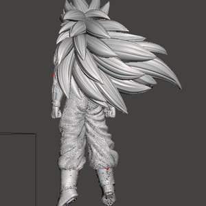 Goku Ssj3 Dragonball Z 3D Print Model STL - Etsy