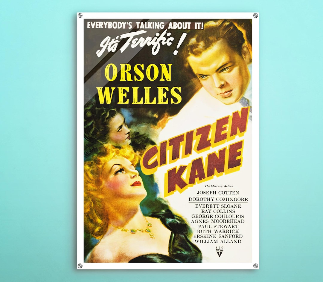 Citizen Kane American Acrylic Poster, Great Movie Wall Art of This ...