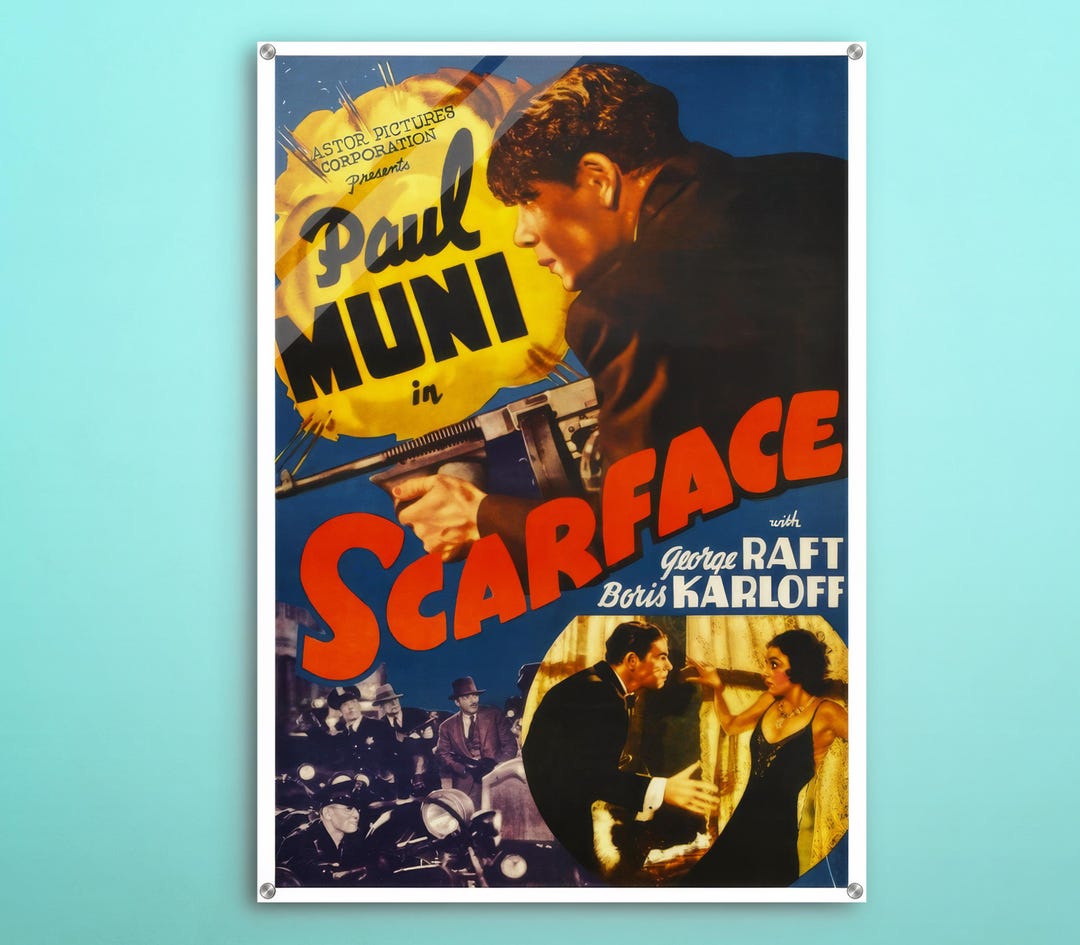 Scarface American Acrylic Poster, Premium Movie Fan Art of This Cinema ...