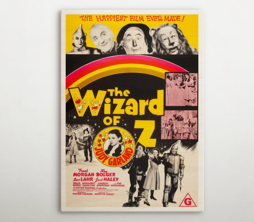 The Wizard of Oz Australian Wooden Poster, Premium Fan Art of This ...