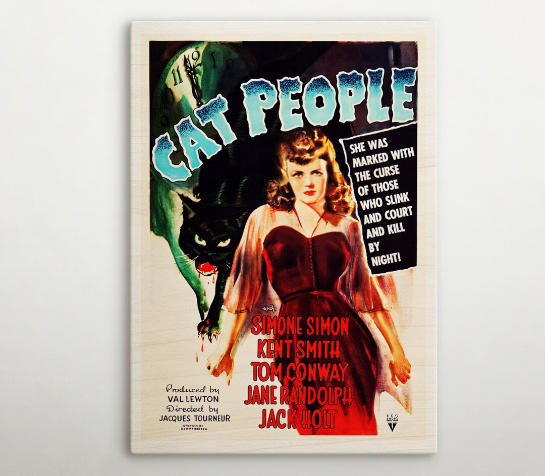 Cat People American Wooden Poster, High-quality Movie Print of This ...