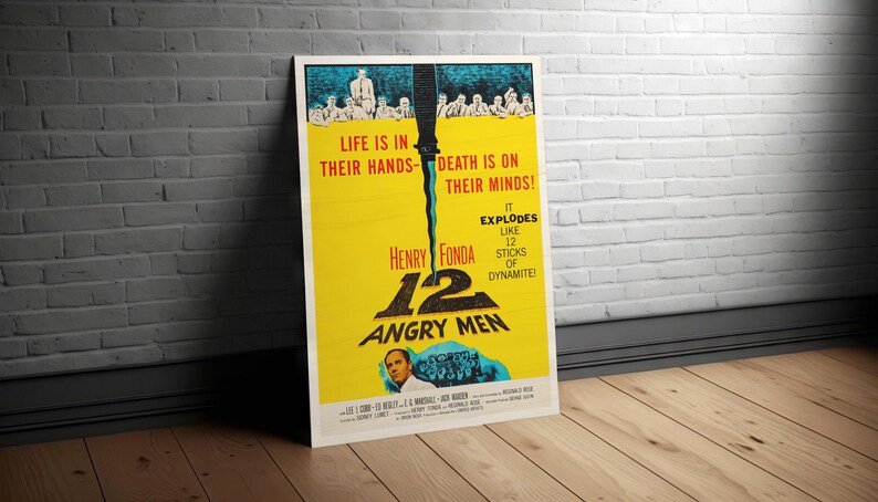 12 Angry Men American Wooden Poster, High-quality Movie Print of This ...
