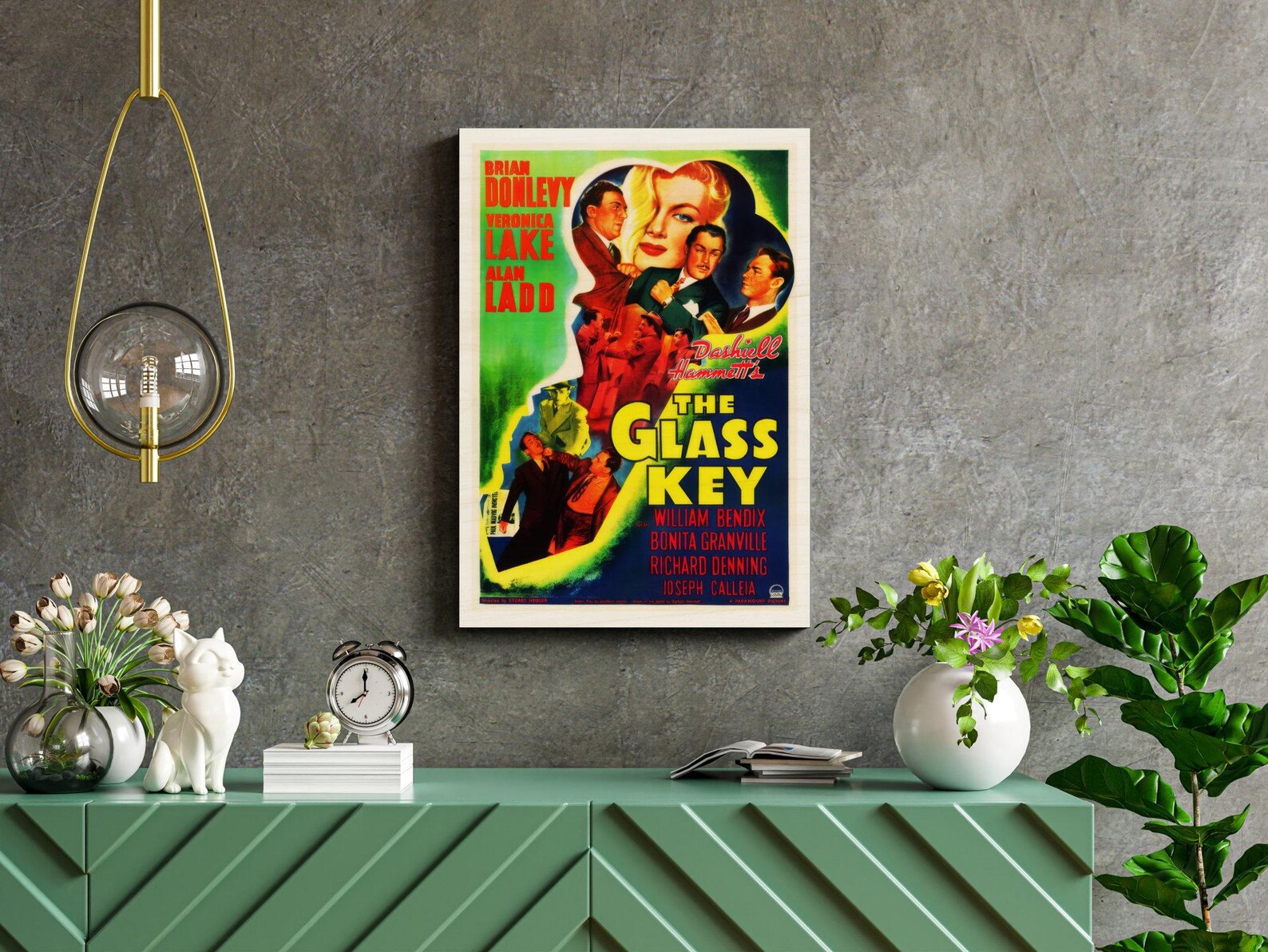The Glass Key American Wooden Poster, High-quality Movie Print of This ...