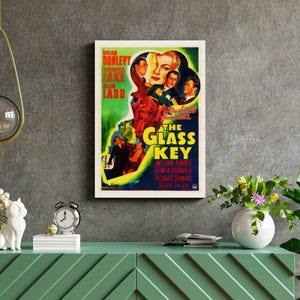 The Glass Key American Wooden Poster, High-quality Movie Print of This ...
