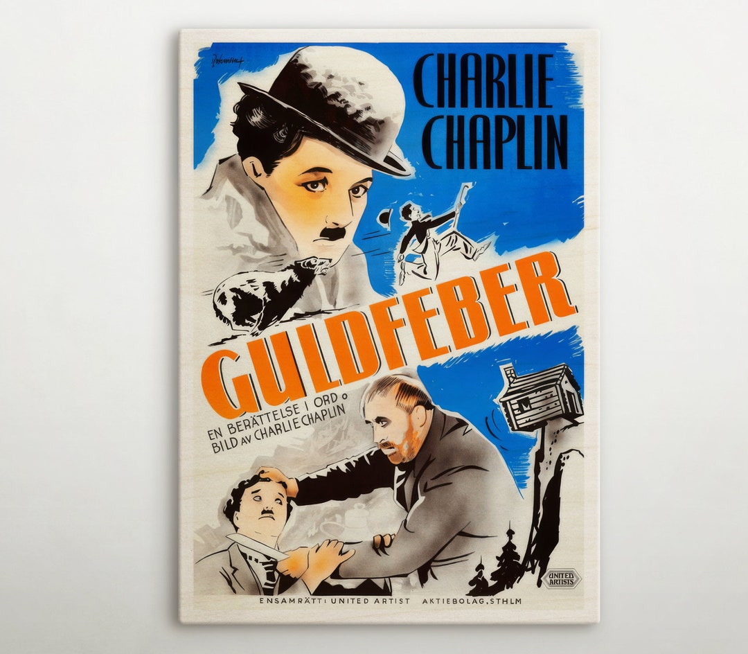 The Gold Rush Swedish Wooden Poster, Iconic Movie Vintage-inspired ...