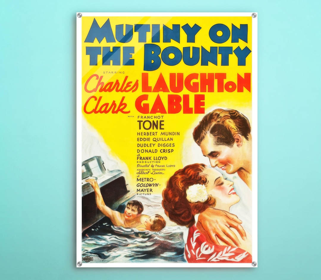 Mutiny on the Bounty American Acrylic Poster, Magic Wall Art of This Cinema Poster, Perfect Gift ...