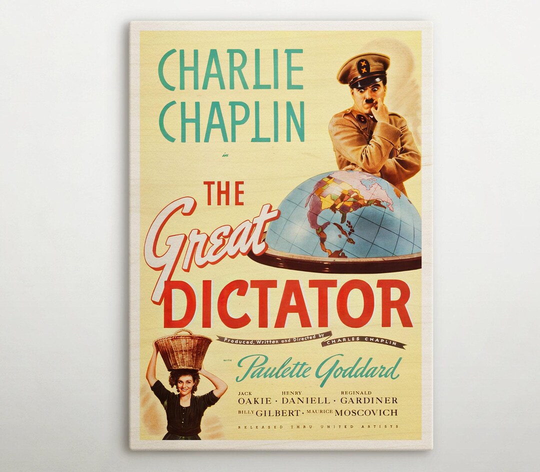 The Great Dictator American Wood Decor, Amazing Wall Art of This Cinema ...