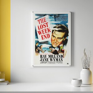 The Lost Weekend American Acrylic Poster, Great Wall Art of This Cinema ...