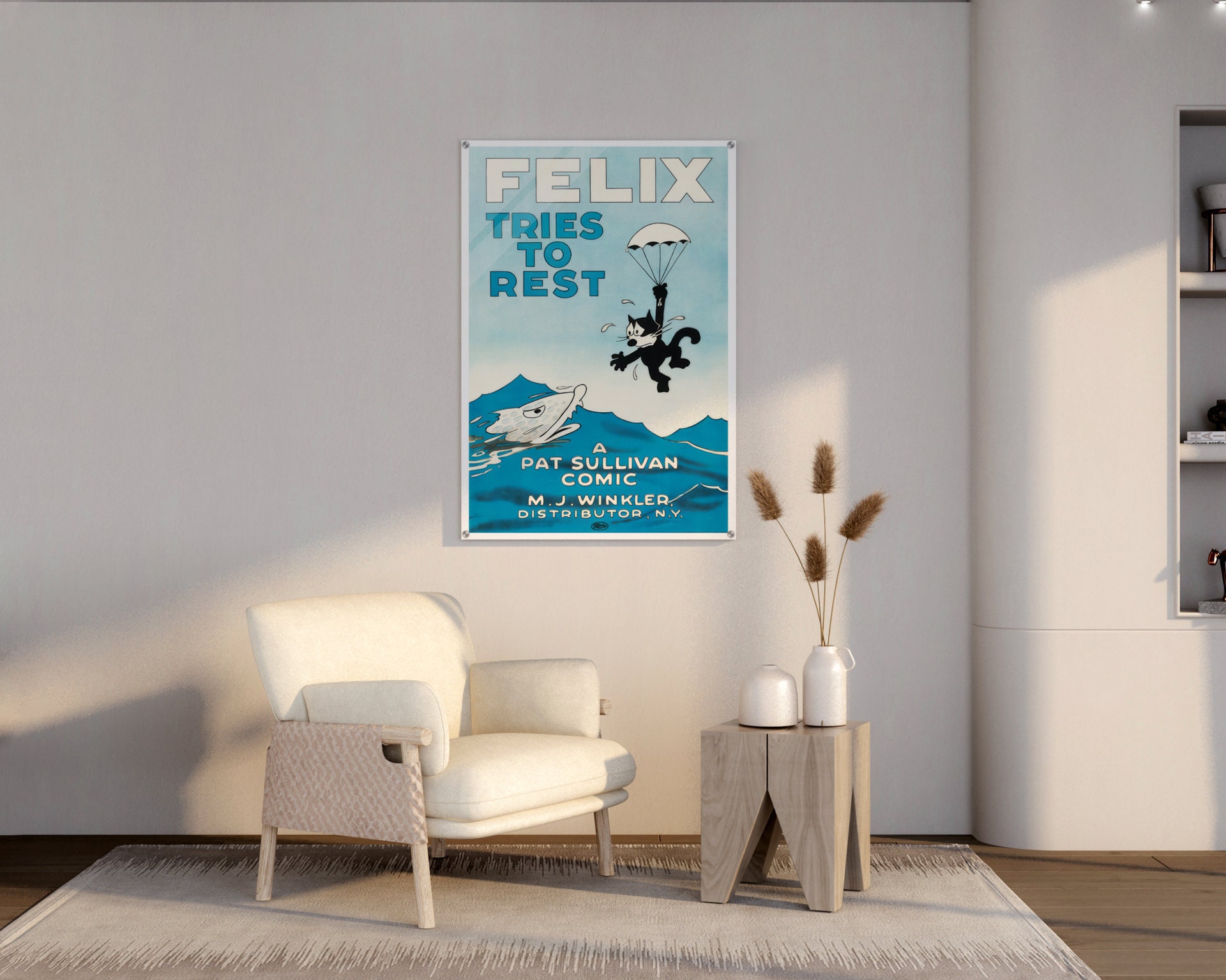 Felix the Cat American Acrylic Poster, Iconic Vintage-inspired Poster ...