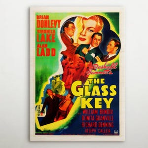The Glass Key American Wooden Poster, High-quality Movie Print of This ...