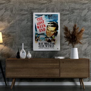 The Lost Weekend American Acrylic Poster, Great Wall Art of This Cinema ...