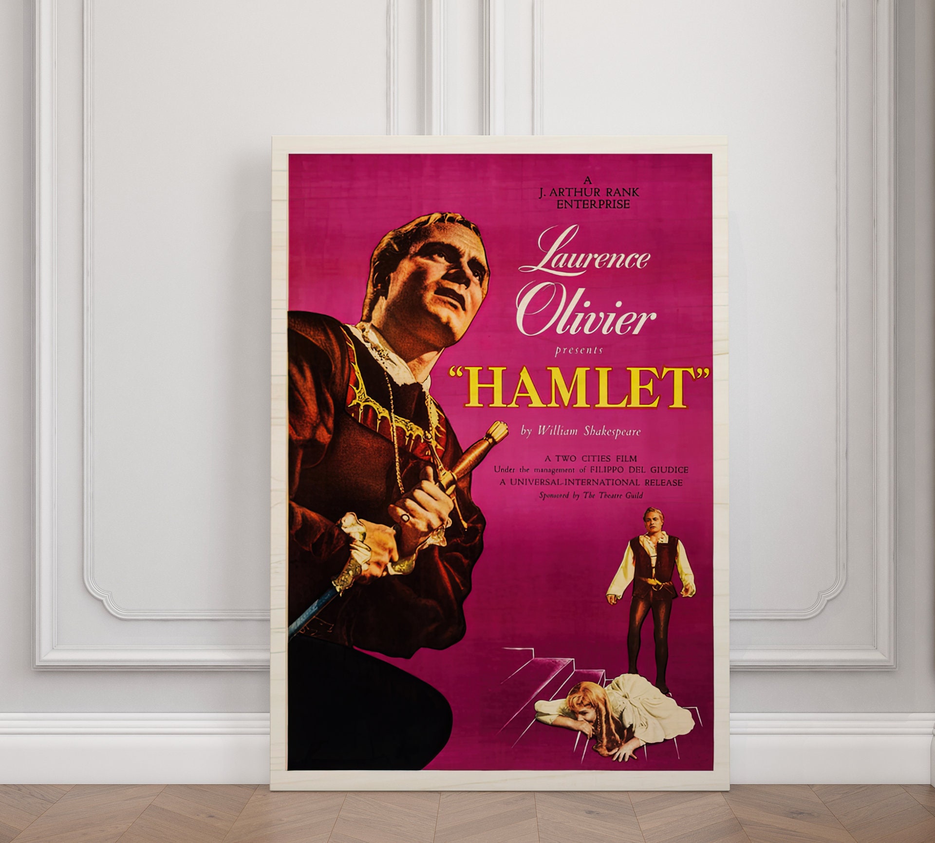 Hamlet American Wooden Poster, Iconic Movie Vintage-inspired Poster ...