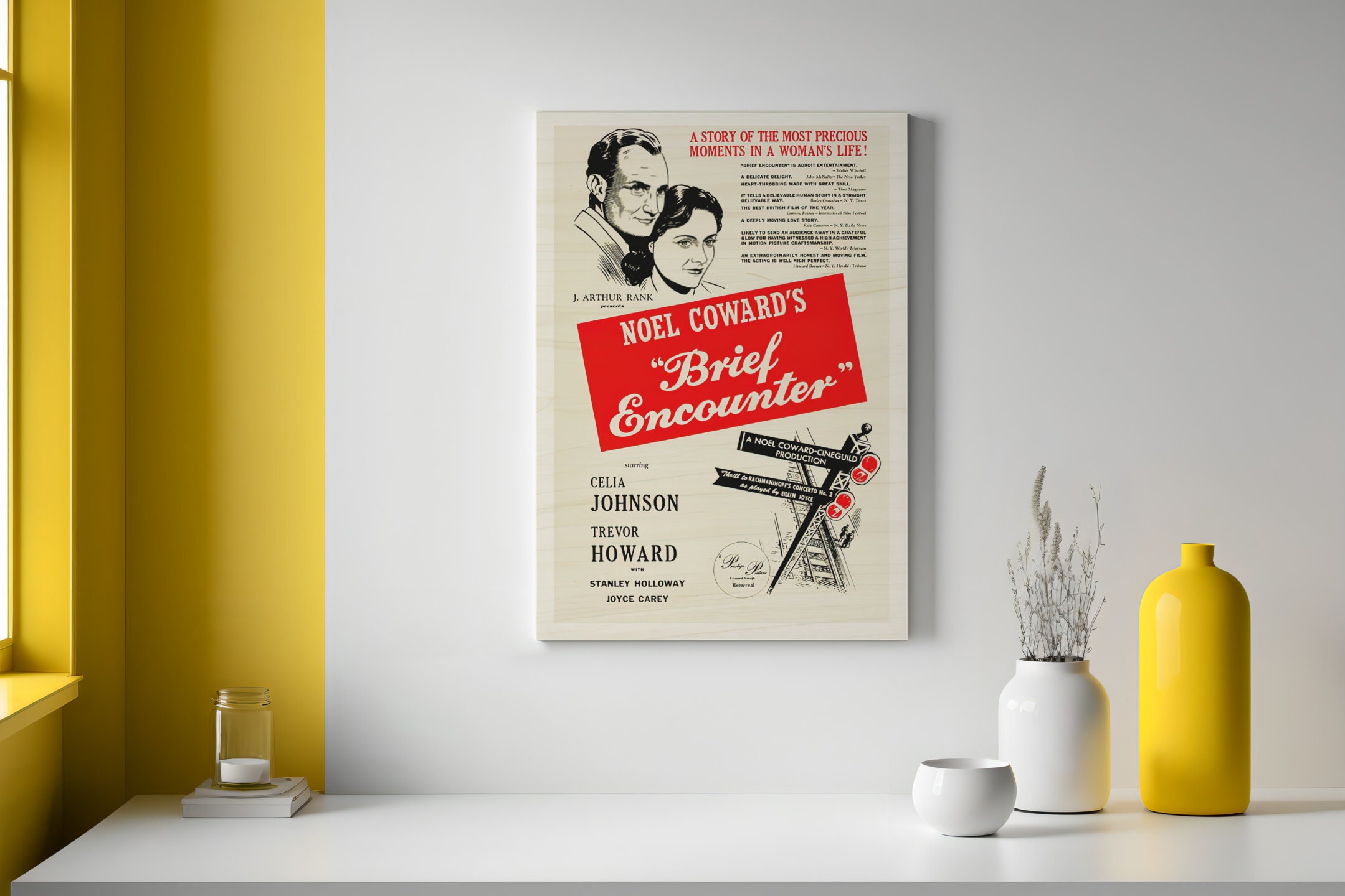 Brief Encounter American Wooden Poster, Unique Wall Art of This Cinema ...