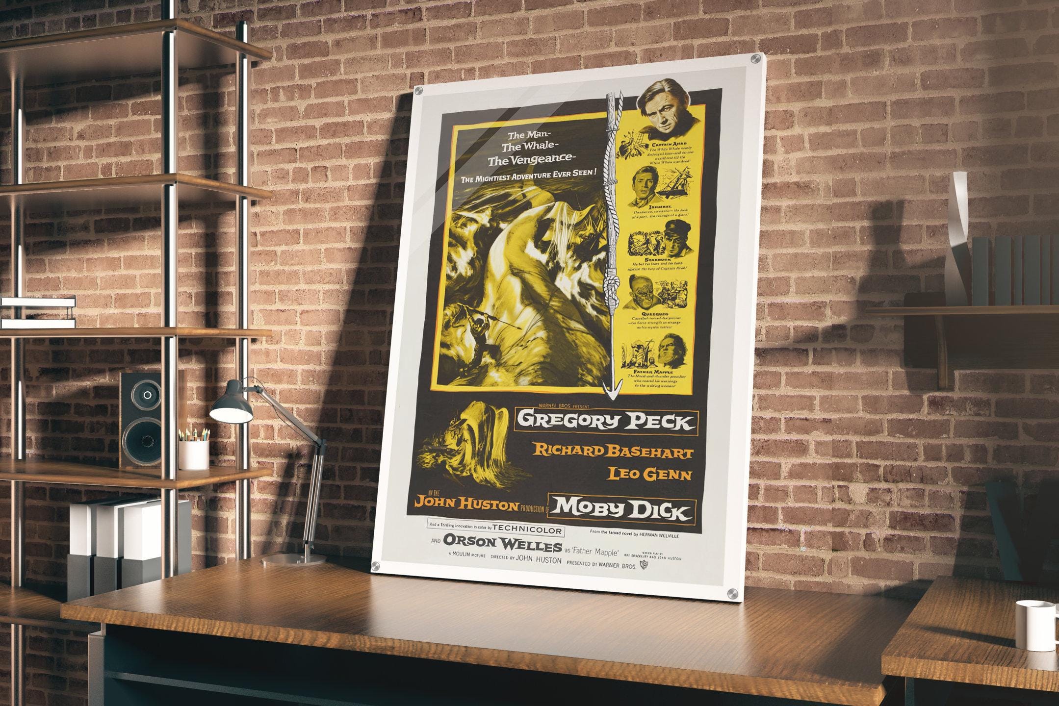 Moby Dick American Acrylic Poster, Iconic Movie Vintage-inspired Poster ...