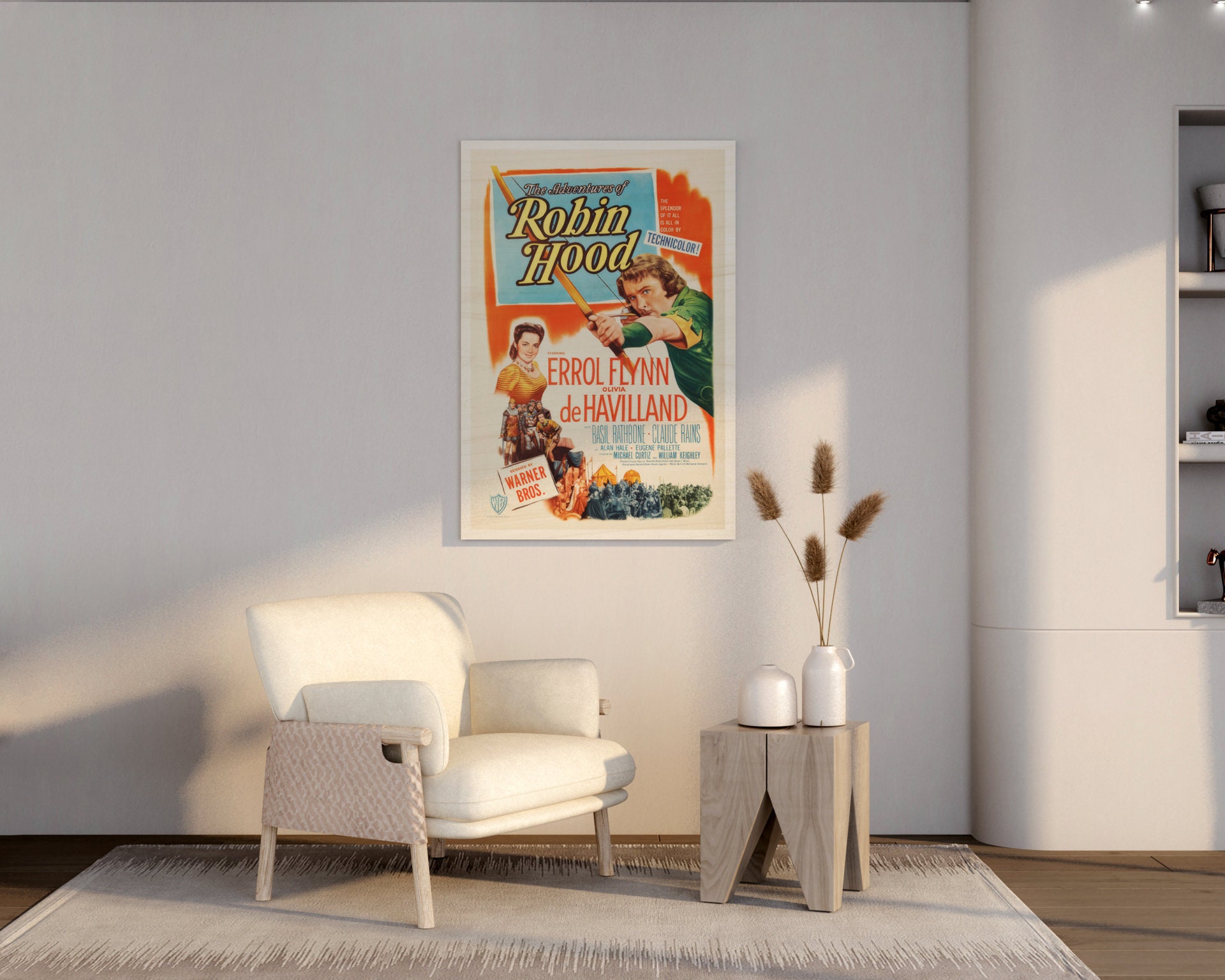The Adventures of Robin Hood American Wooden Poster, Wall Art of This ...