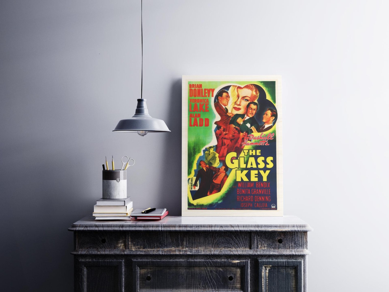 The Glass Key American Wooden Poster, High-quality Movie Print of This ...