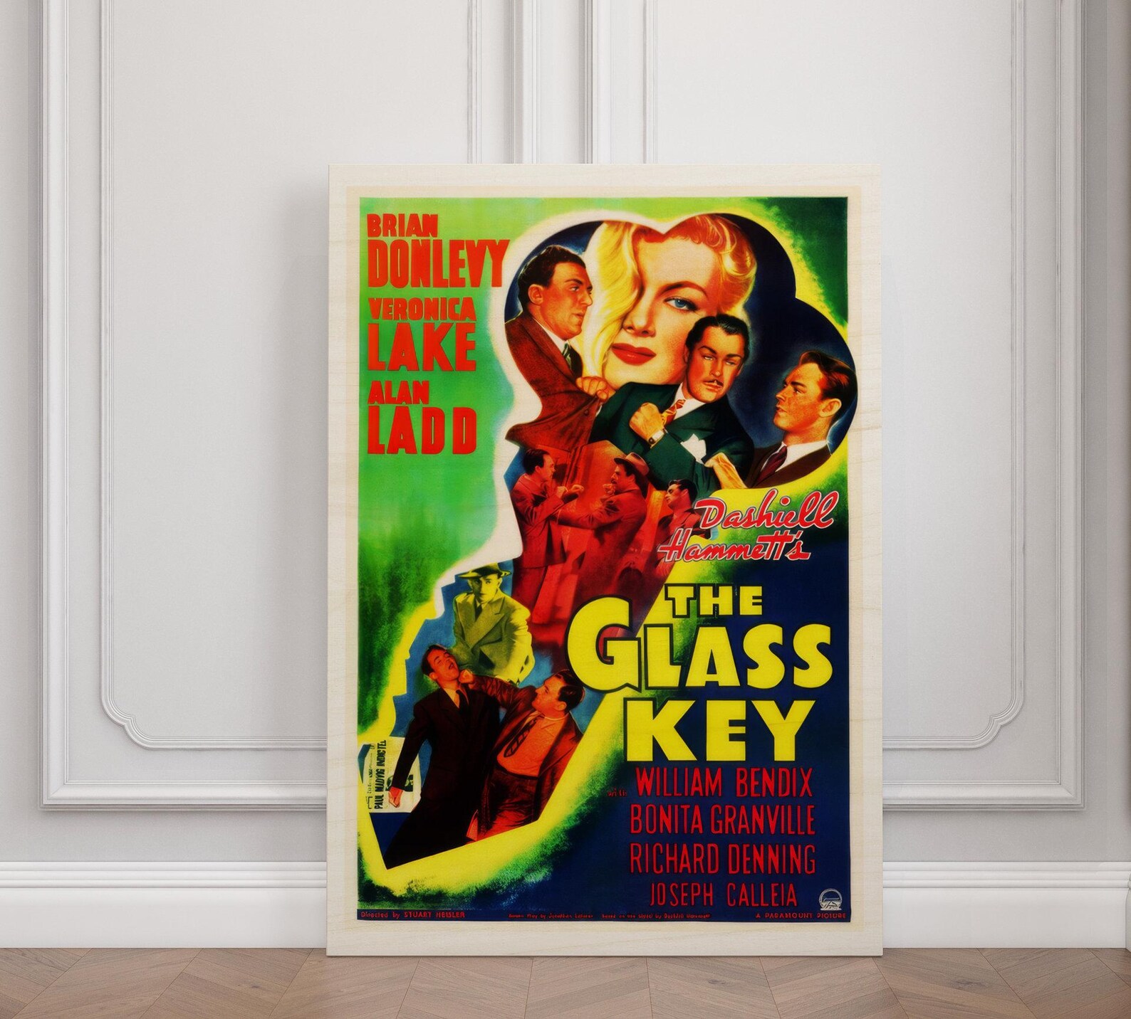 The Glass Key American Wooden Poster, High-quality Movie Print of This ...