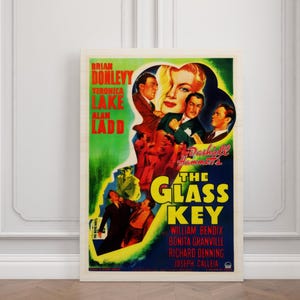 The Glass Key American Wooden Poster, High-quality Movie Print of This ...
