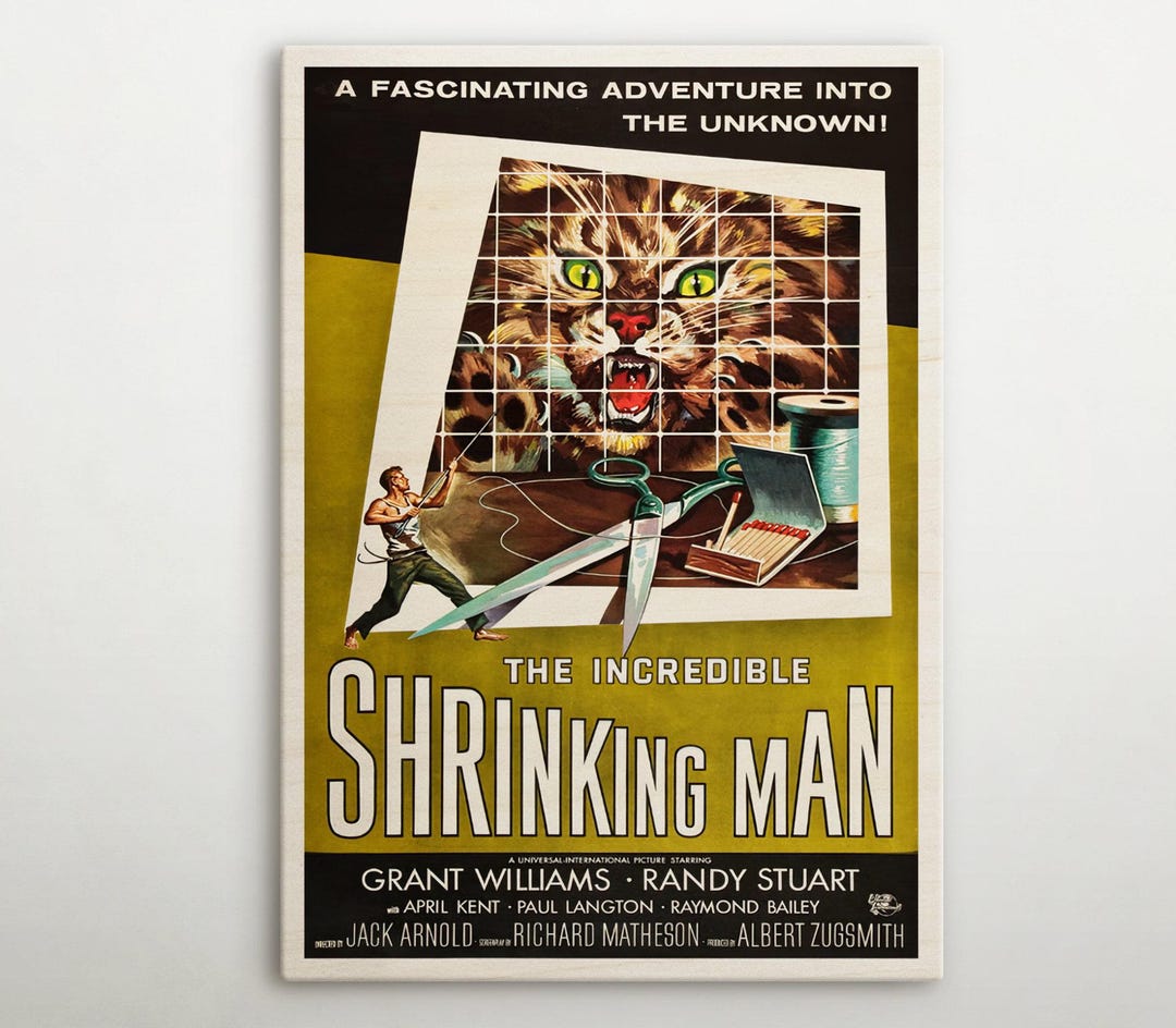 The Incredible Shrinking Man Wooden Poster, Classic Wall Art of This ...