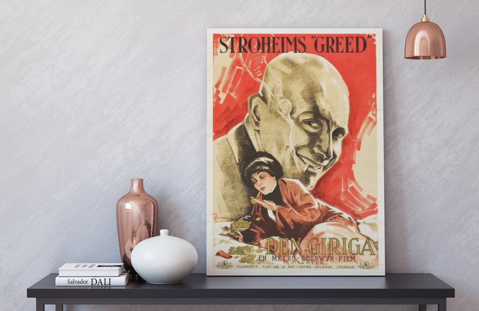 Greed Swedish Wooden Poster, Iconic Movie Vintage-inspired Poster ...