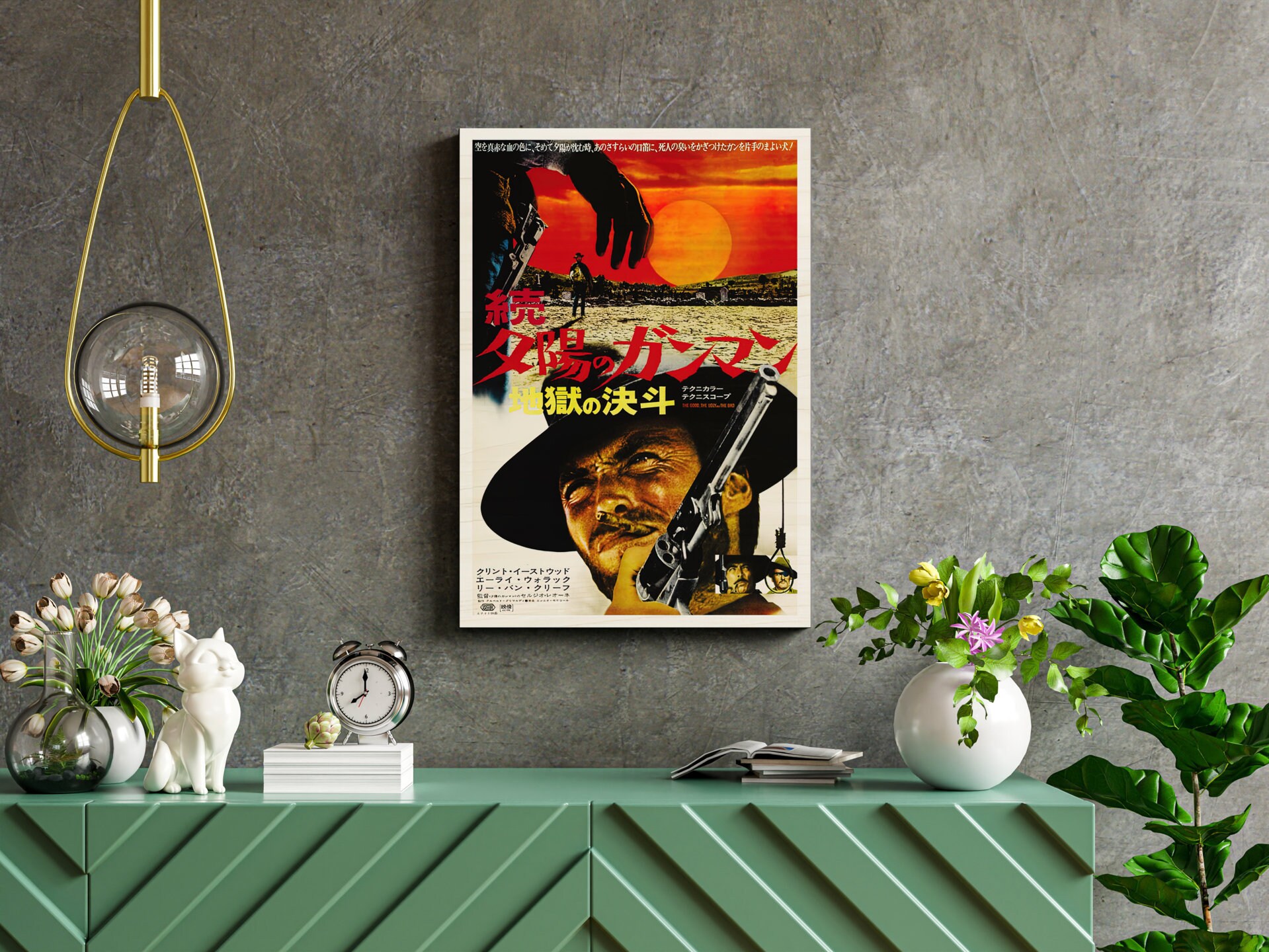 The Good, the Bad and the Ugly Japanese Wooden Poster, Wall Art of This ...