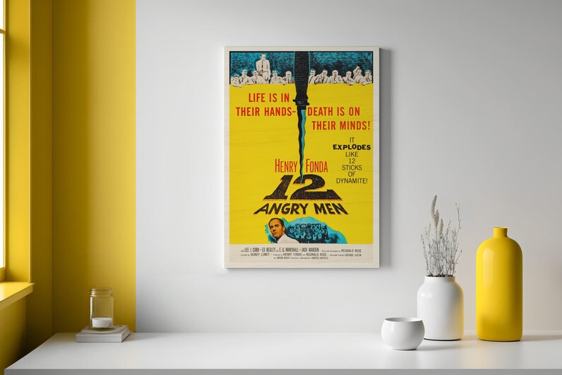 12 Angry Men American Wooden Poster, High-quality Movie Print of This ...