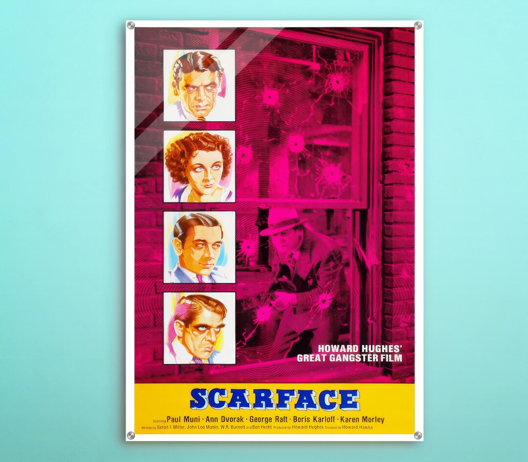 Scarface American Acrylic Decor, Amazing Movie Wall Art of This Cinema ...