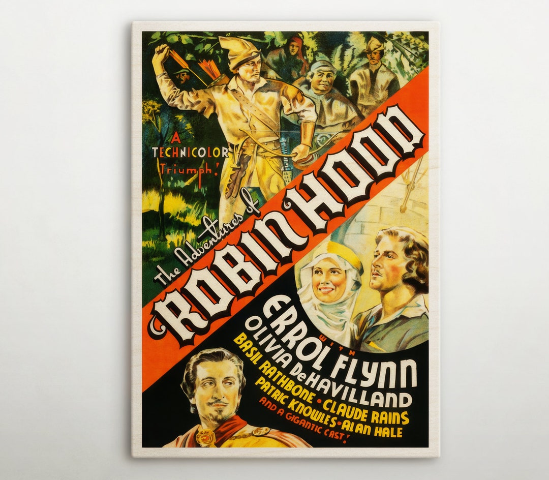 The Adventures of Robin Hood American Wooden Poster, Fan Art of This ...