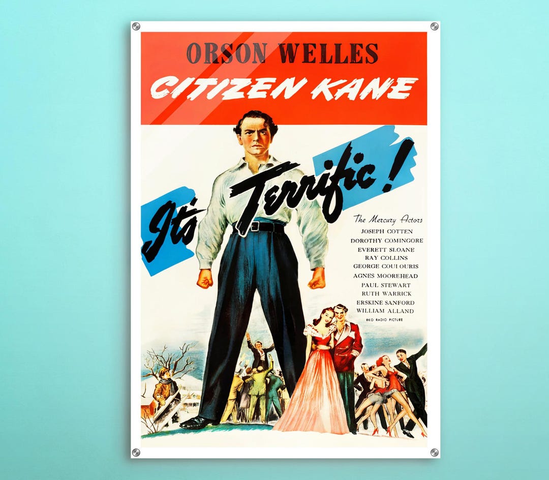 Citizen Kane American Acrylic Poster, Magic Movie Wall Art of This ...