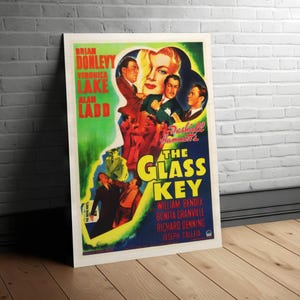 The Glass Key American Wooden Poster, High-quality Movie Print of This ...