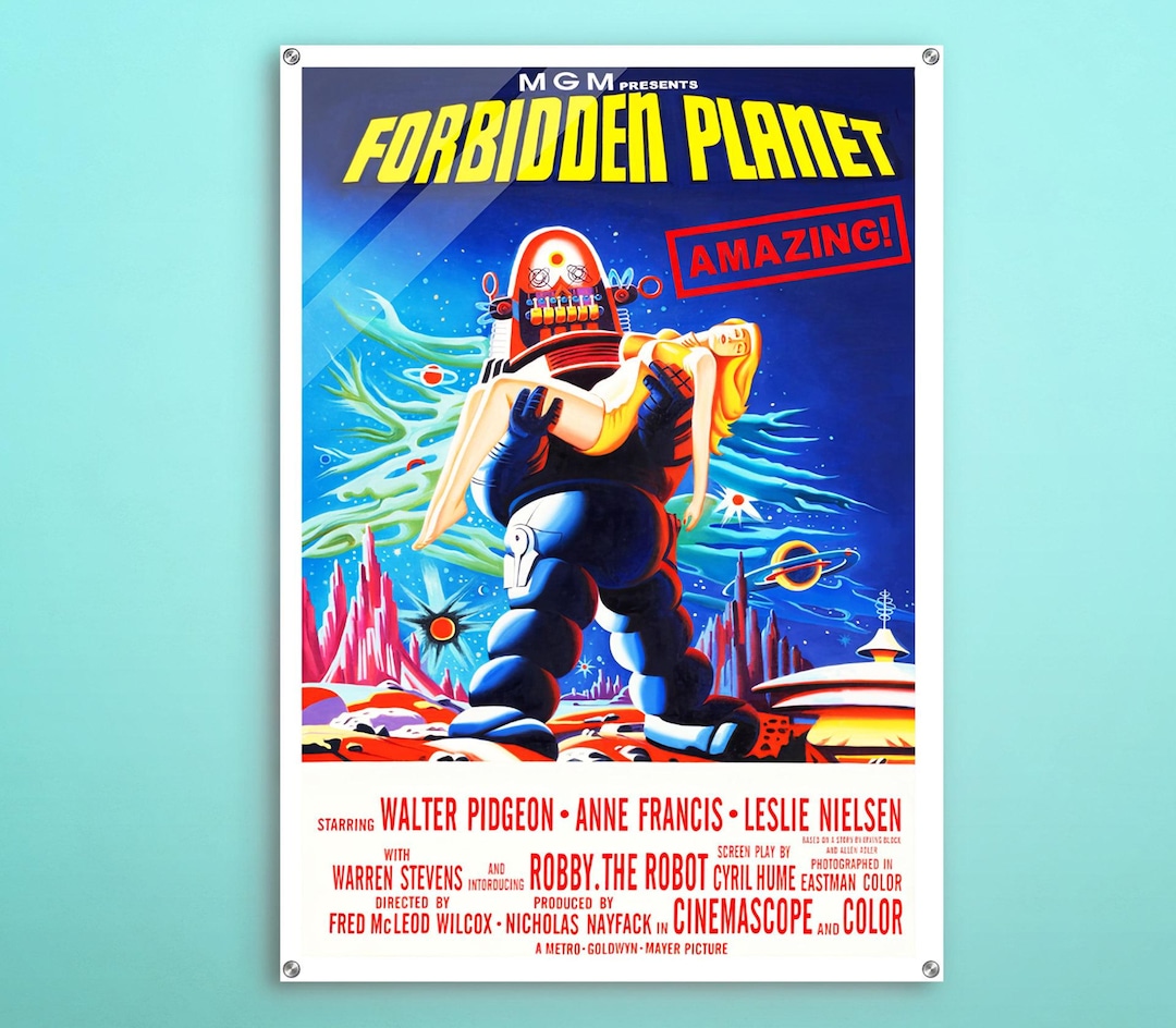 Forbidden Planet American Acrylic Poster, Retro Decor Art of This ...